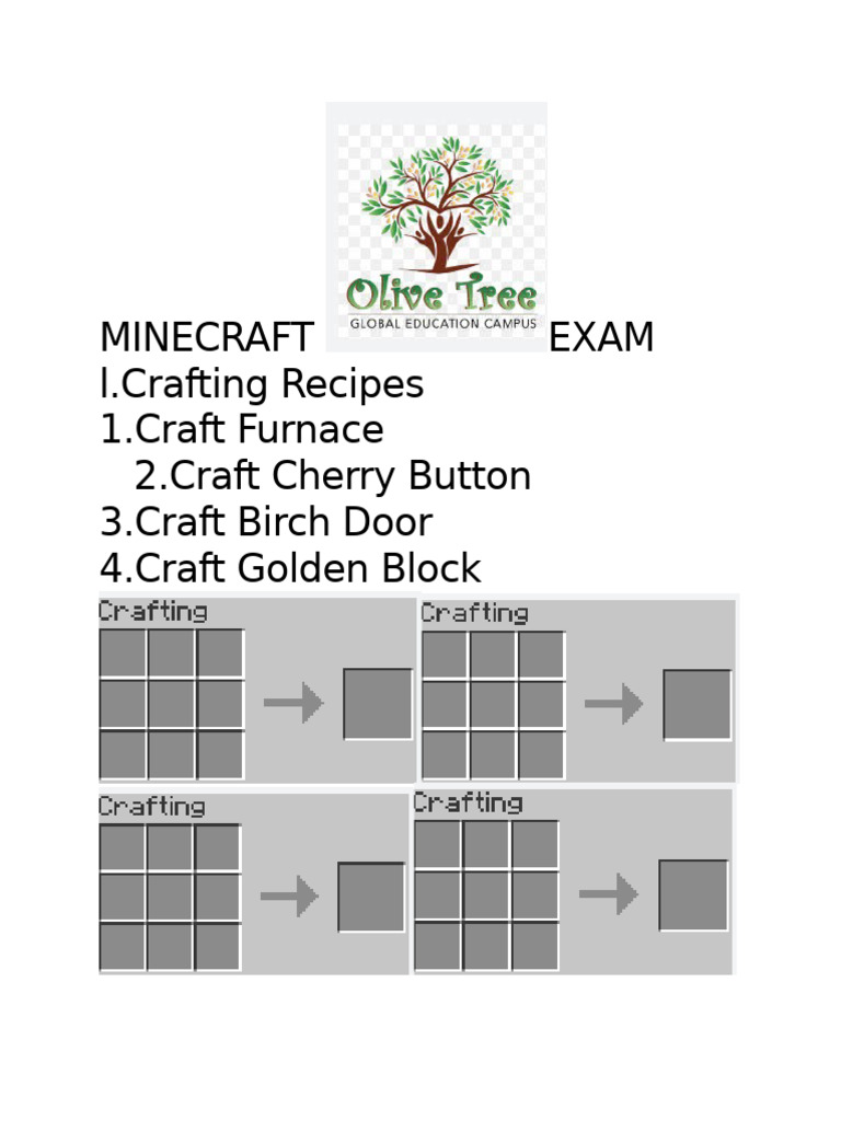 Minecraft Exam | PDF