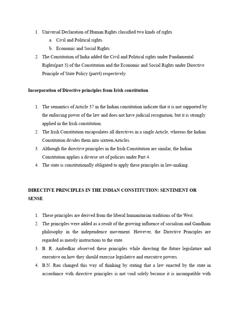 Directive Principles of State Policy (CPHL) | PDF | Constitution ...