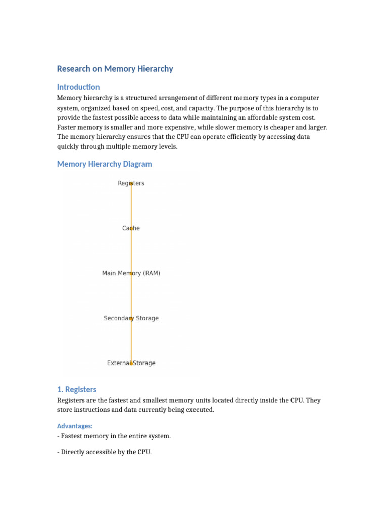 Memory Hierarchy Research With Diagram | PDF | Computer Data Storage ...