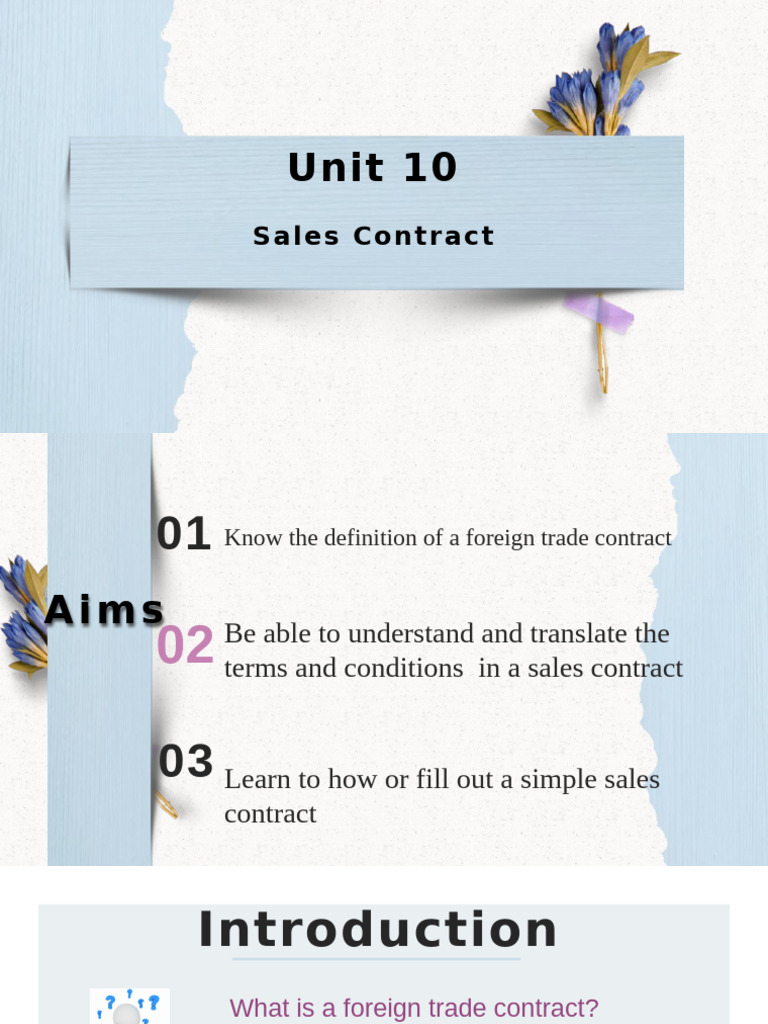 Foreign Trade Contract Essentials | PDF | Letter Of Credit | Receipt