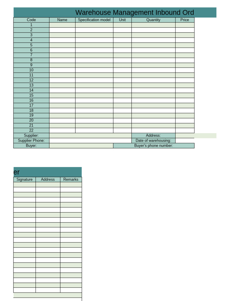 Warehouse Management Inbound Order New | PDF