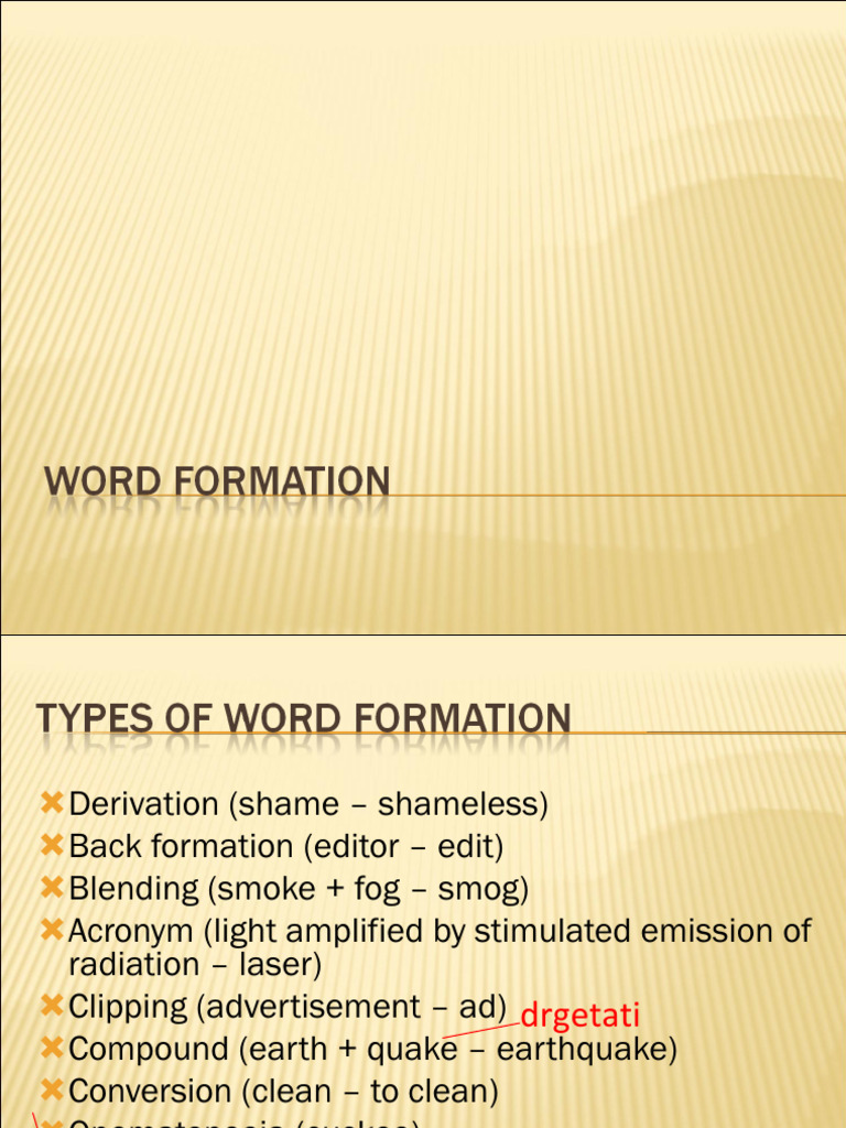 Word Formation | PDF