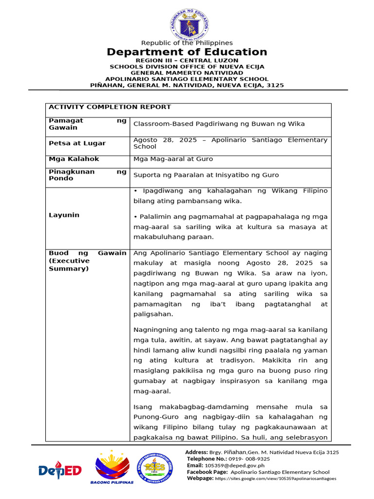 Buwan Ng Wika Acr | PDF