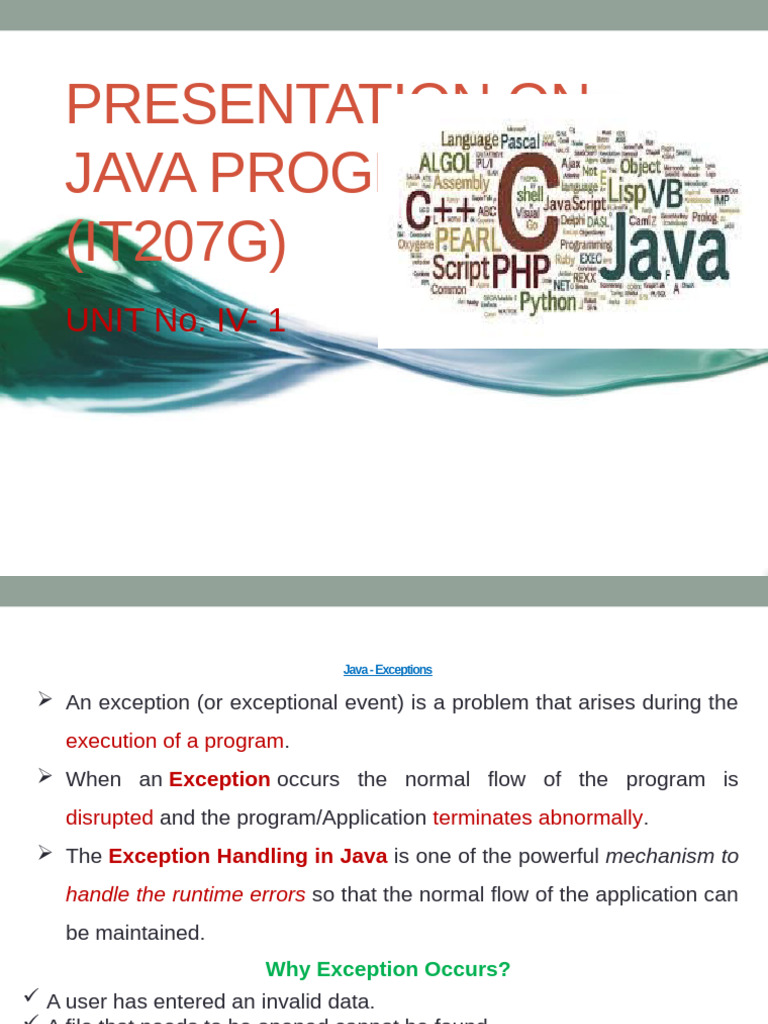 Updated PPT Unit5 - 1.1 | PDF | Java (Programming Language) | Computer Programming