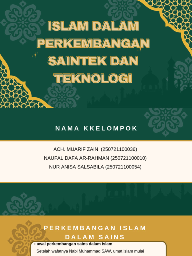 Perkembangan Saintek dan Teknologi Islam | PDF