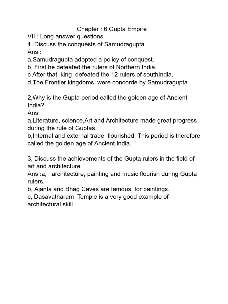 Gupta Empire Notes | PDF