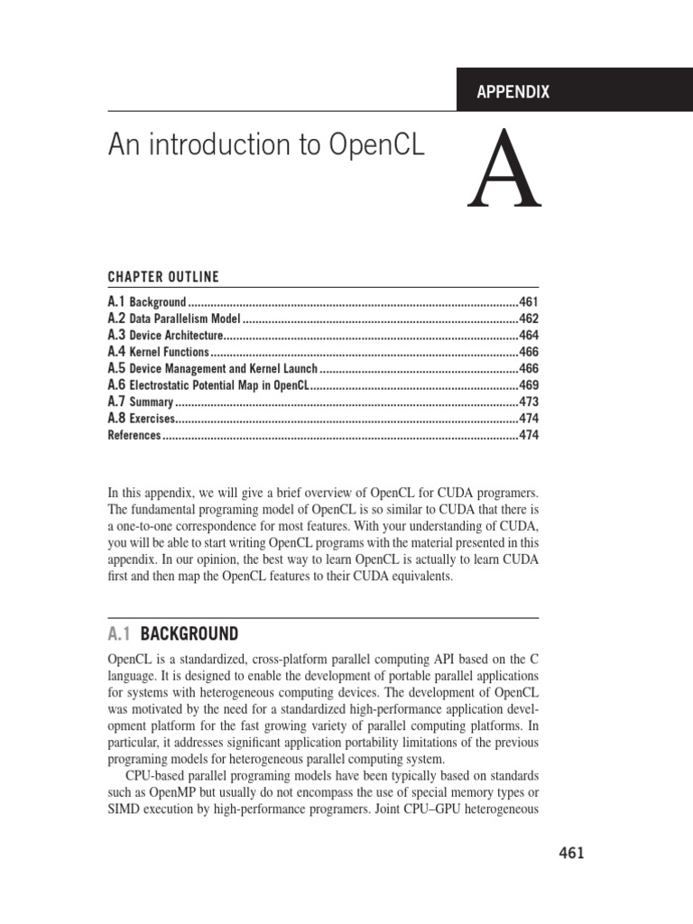 3rd Edition AppendixA Intro To OpenCL | PDF | Parallel Computing | Computer Engineering