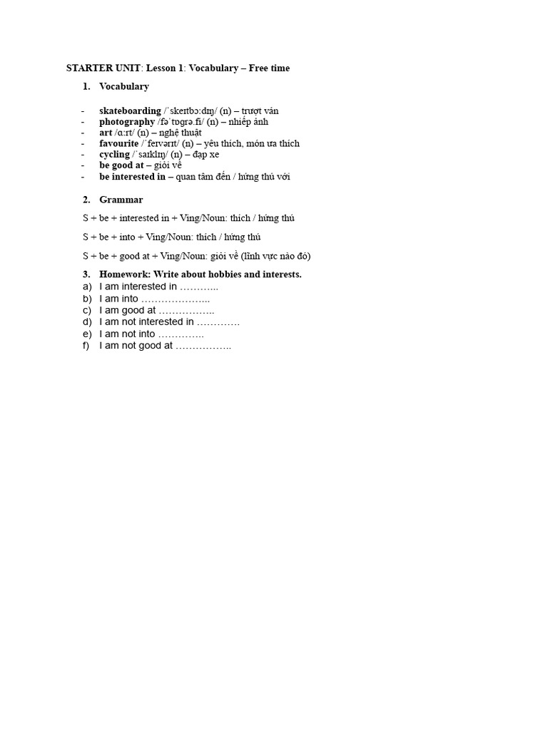 Homework Grammar Week 1 | PDF