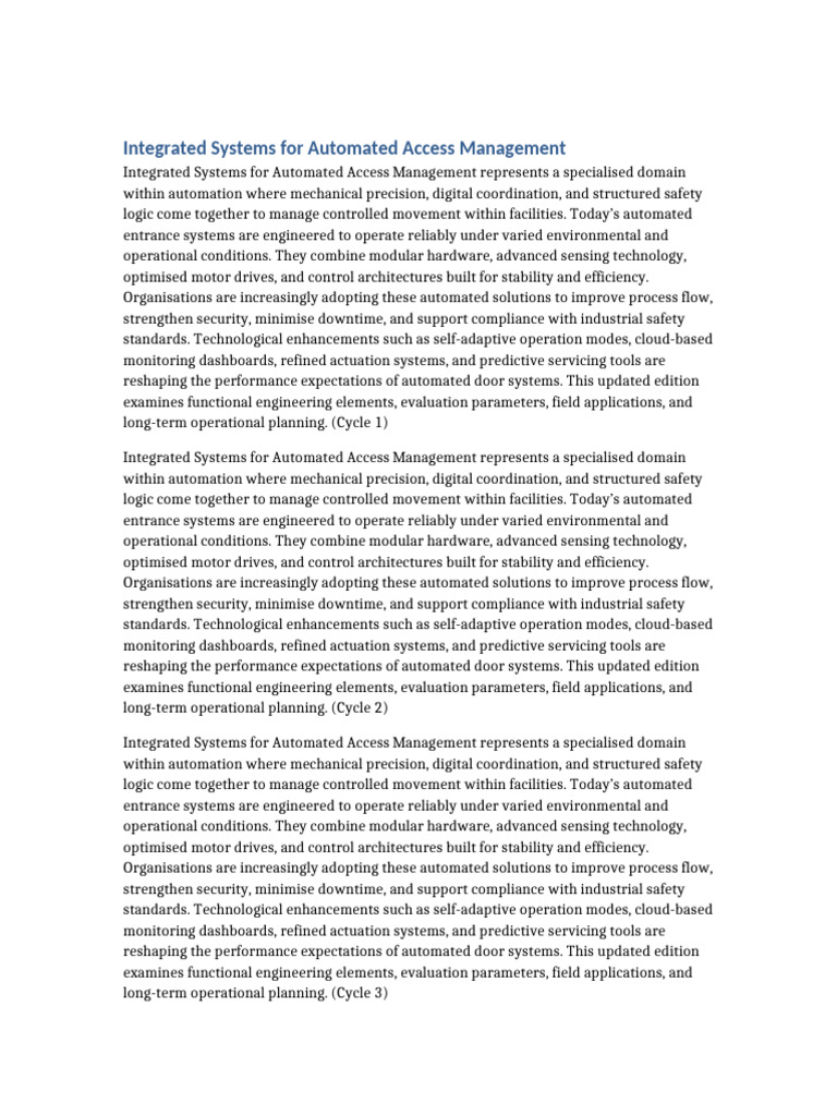 Automated Access Management Systems | PDF | Automation | Cloud Computing