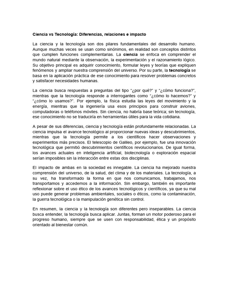 Cien vs Tecno 2.0 | PDF | Science | Conocimiento