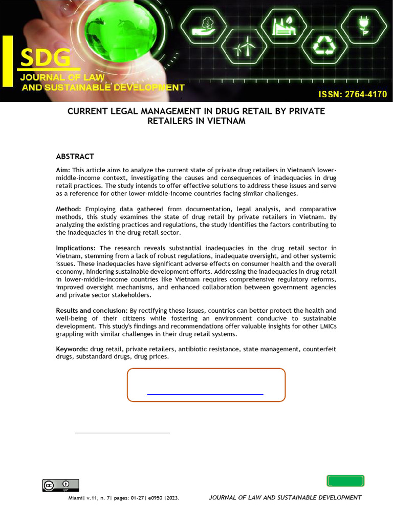 Current Legal Management in Drug Retail by Private | PDF | Pharmacy | Pharmacist