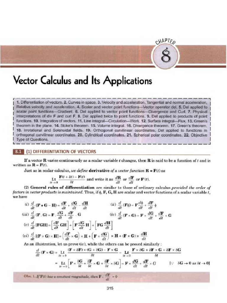 Vector Calculus | PDF
