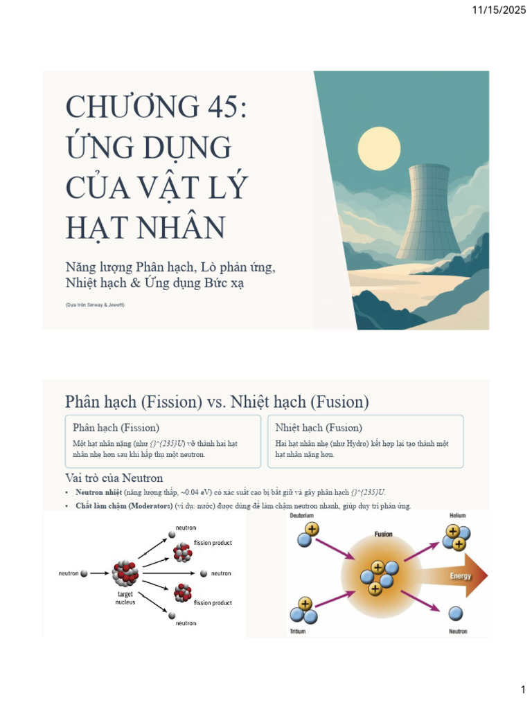 Chuong 45 Ung Dung Cua Vat Ly Hat Nhan | PDF
