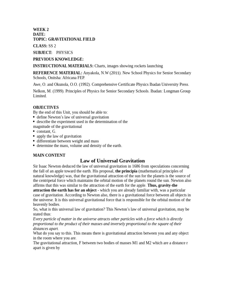 Gravitational | PDF | Force | Newton's Law Of Universal Gravitation