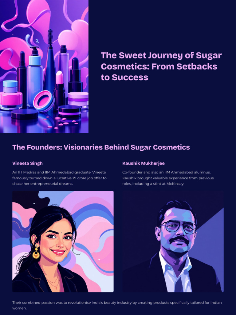 Sugar Cosmetics: From Struggles to Success | PDF | Entrepreneurship ...
