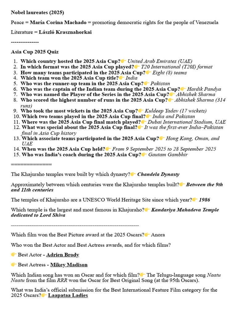 Quiz.docx_20251025_173203_0000 | PDF | Cricket | International Cricket Competitions