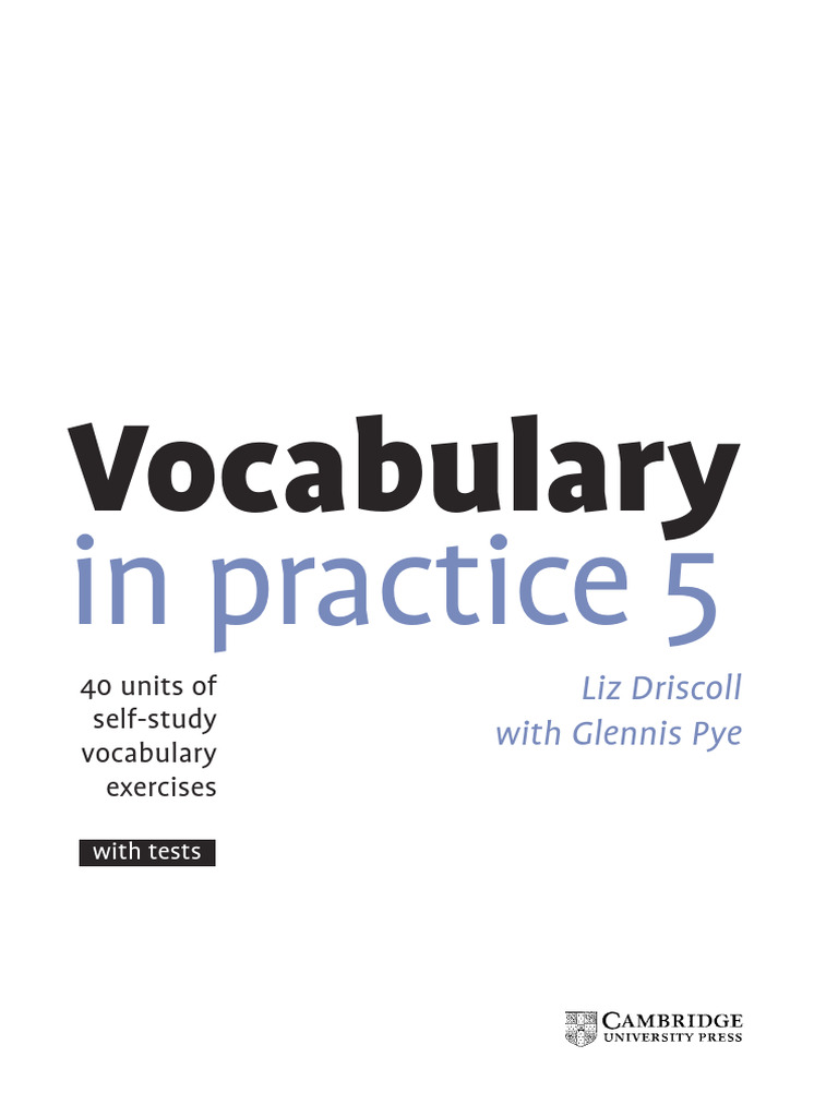 Vocabulary in Practice: Self-Study Guide | PDF | English Language | Word