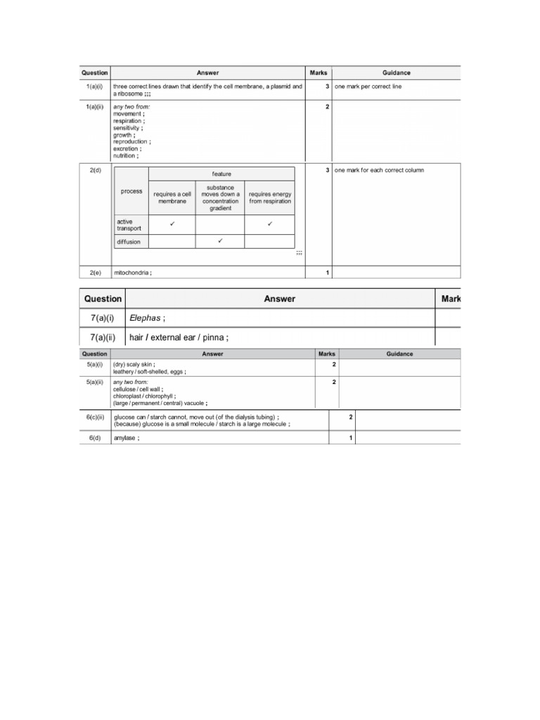 Bio Core Quiz 2 (MS) | PDF