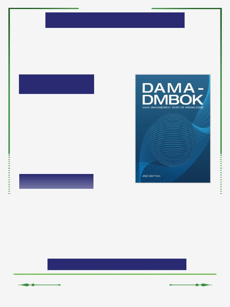 DAMA DMBOK 2nd Edition Data Management Body of Knowledge Dama International download full ...