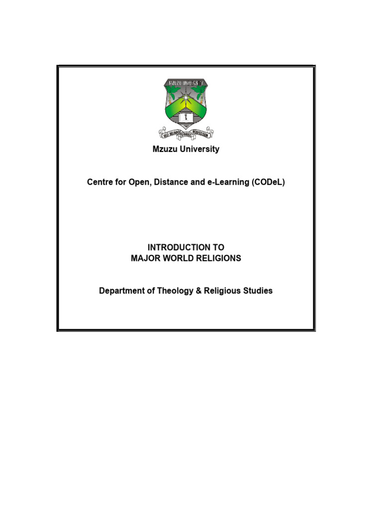 Introduction To Major World Religions Module Revised Module Final | PDF ...