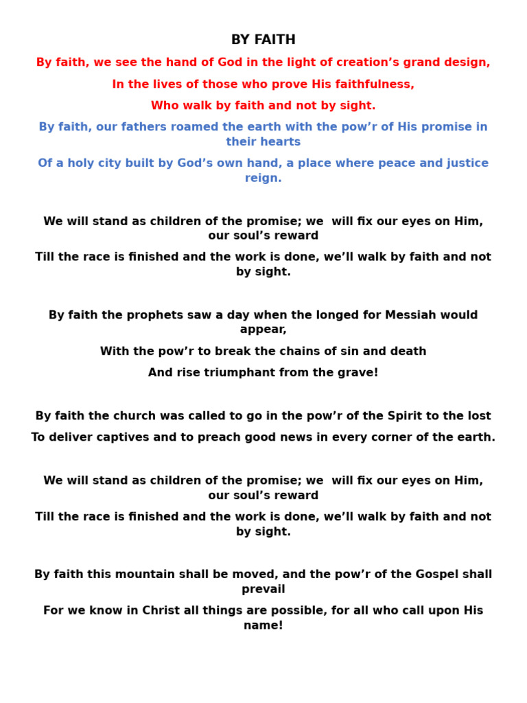 BY FAITH | PDF