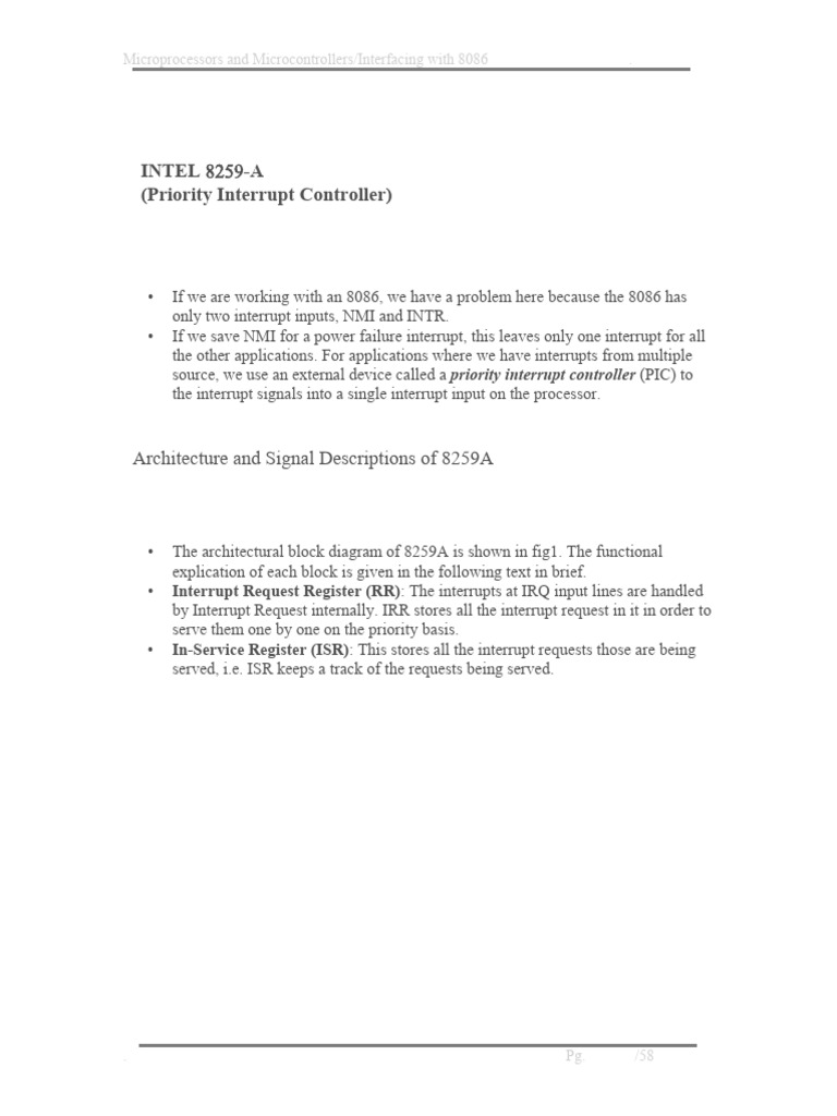 4 8259 PIC Intrupt Cont | PDF | Computer Architecture | Computing