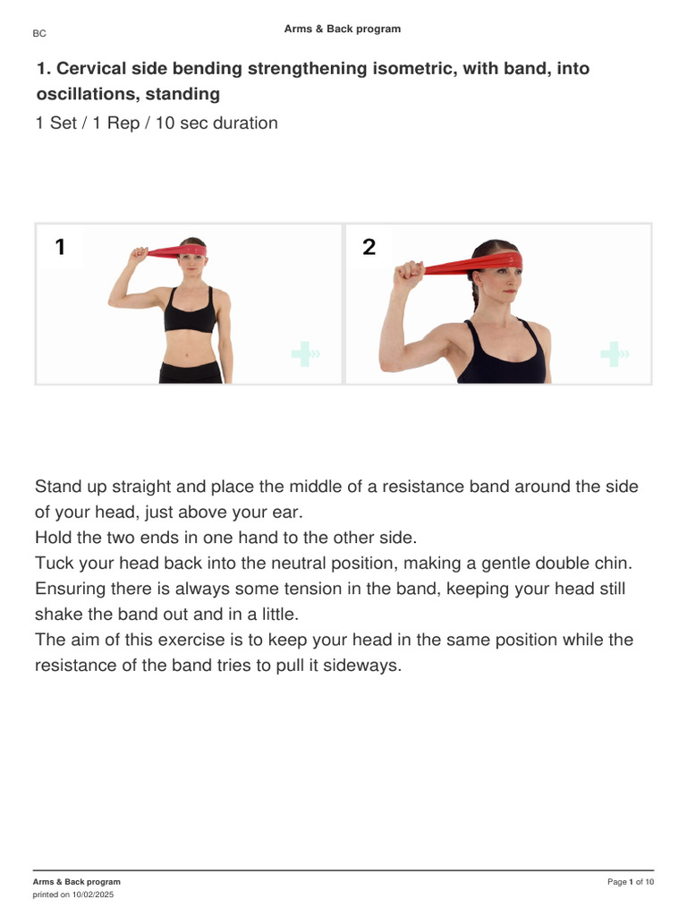 Neck Exercises | PDF | Anatomical Terms Of Motion | Primate Anatomy