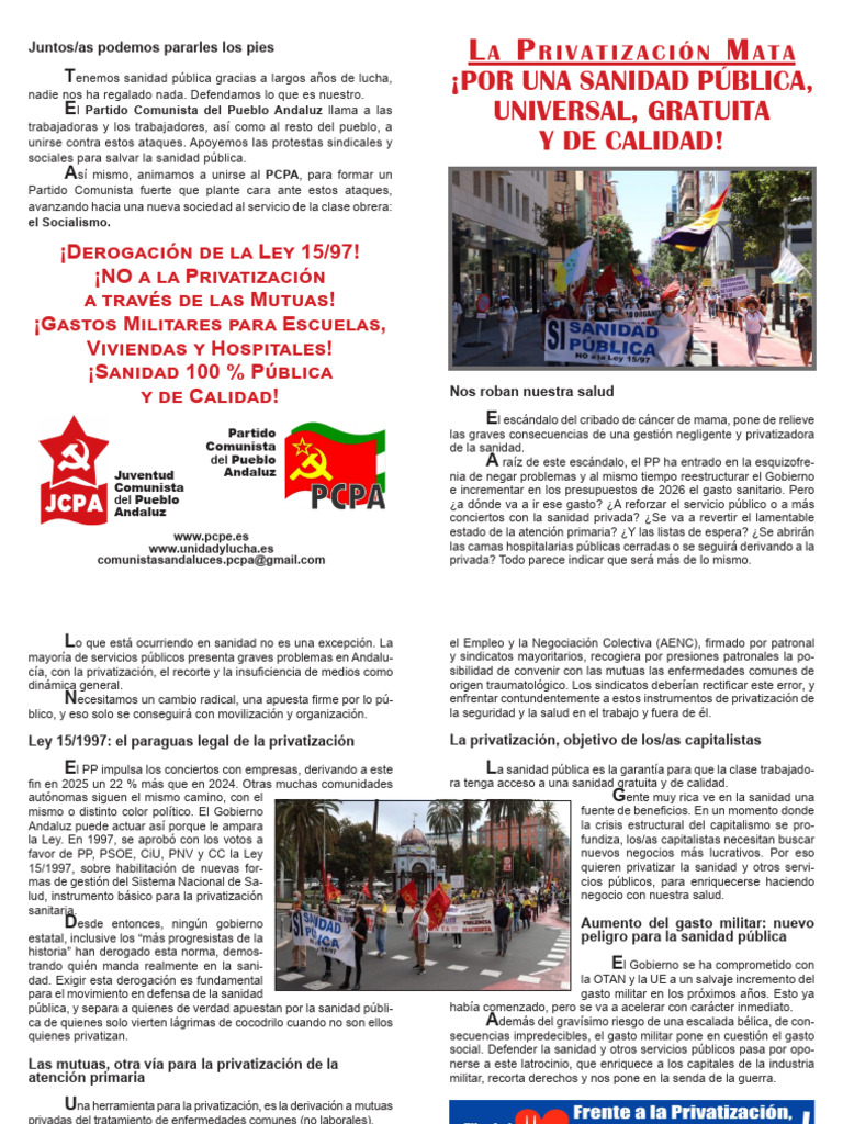 OCTAVILLA sanidad pública. 09-11-2025. IMPRIMIR | PDF