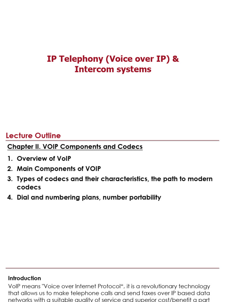 VoIP Components and Codecs Explained | PDF | Voice Over Ip | Silk
