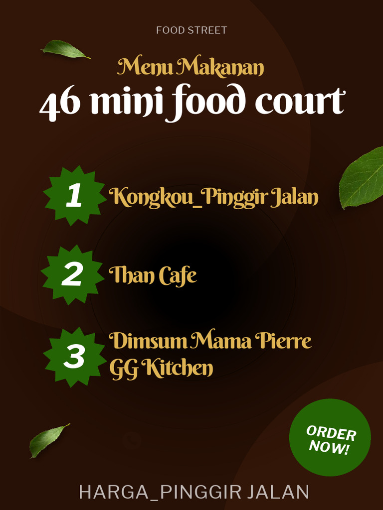 Menu Lengkap 46 Mini Food Court | PDF