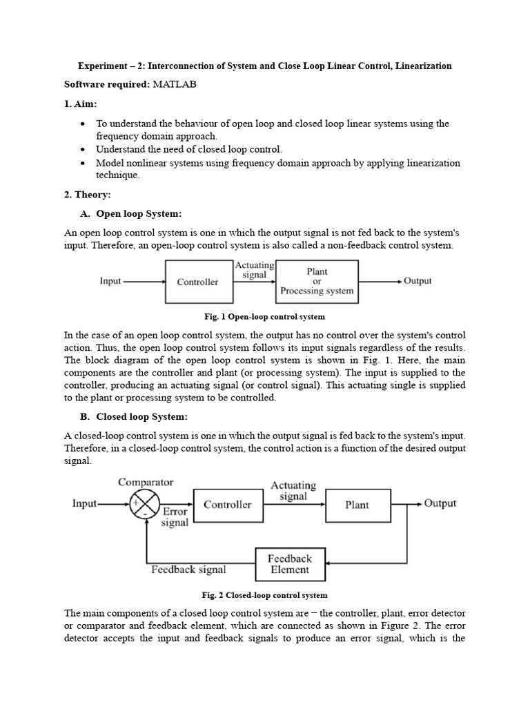 Control Systems: Open vs Closed Loop Analysis | PDF | Control Theory ...