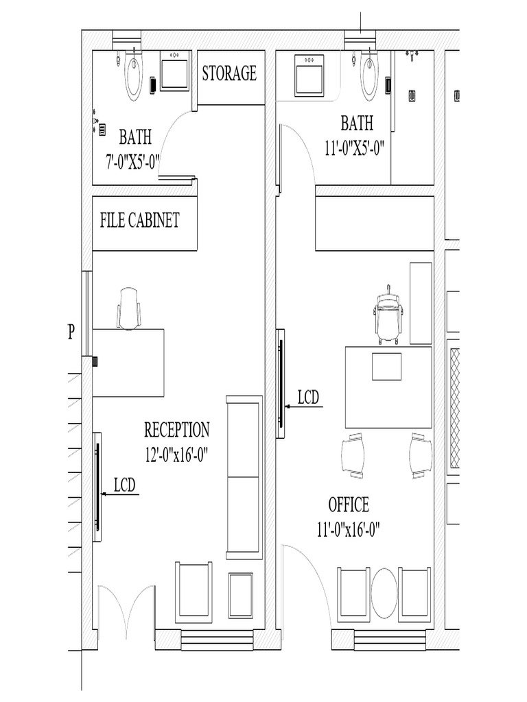 Office and Bath Storage Layout Plan | PDF