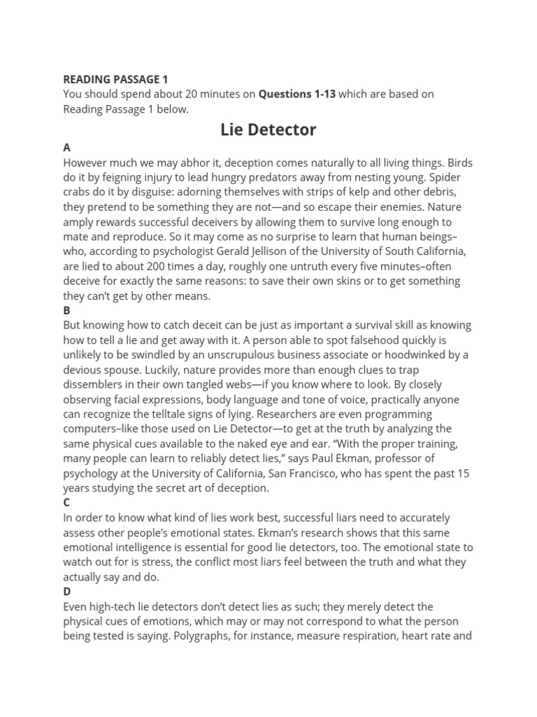 IELTS Reading Test 11 | PDF | Polygraph | Orange (Fruit)