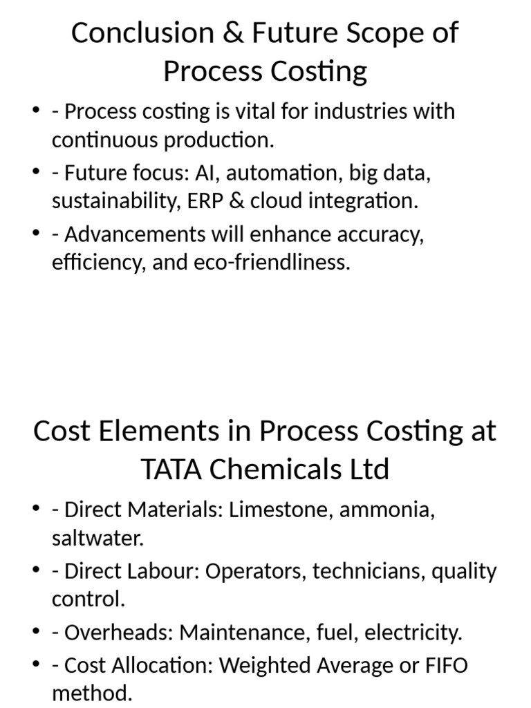 Process Costing Summary | PDF
