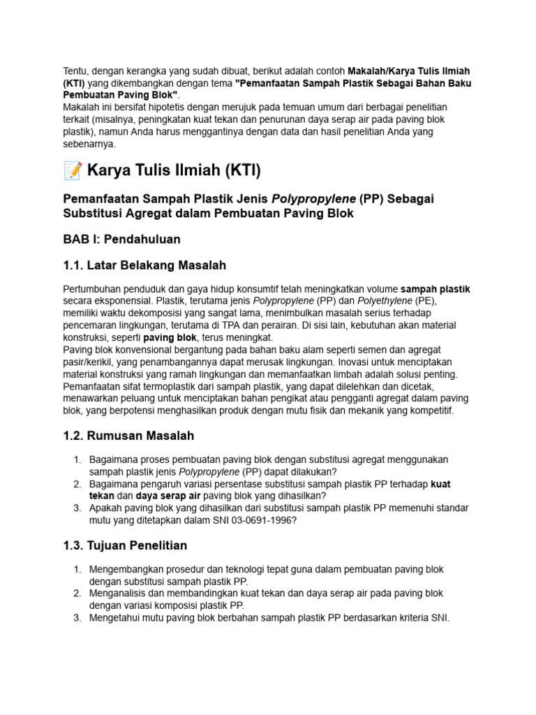 Contoh Kerang KTI | PDF