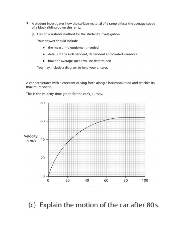 IGCSE Unit 1forces and Motion | PDF