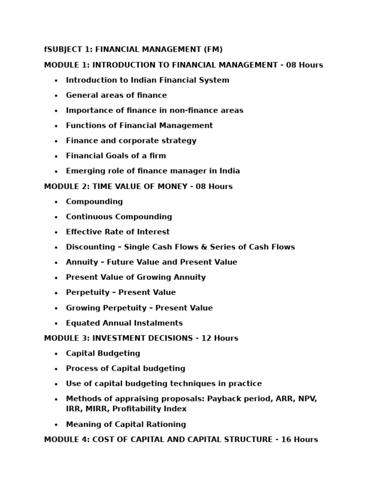 Financial and Operations Management Guide | PDF | Capital Budgeting ...