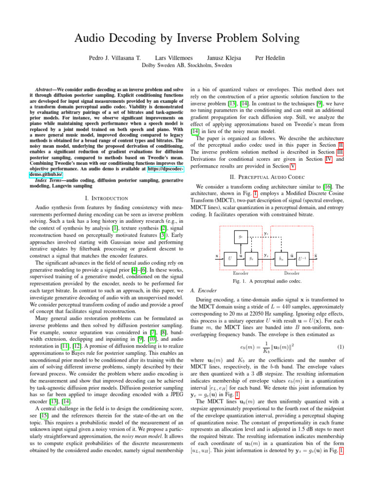 Audio Decoding Paper | PDF | Data Compression | Codec