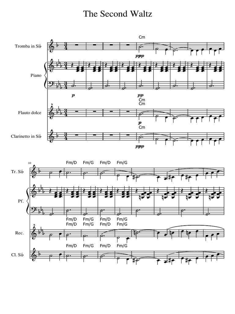 The Second Waltz Sheet Music | PDF