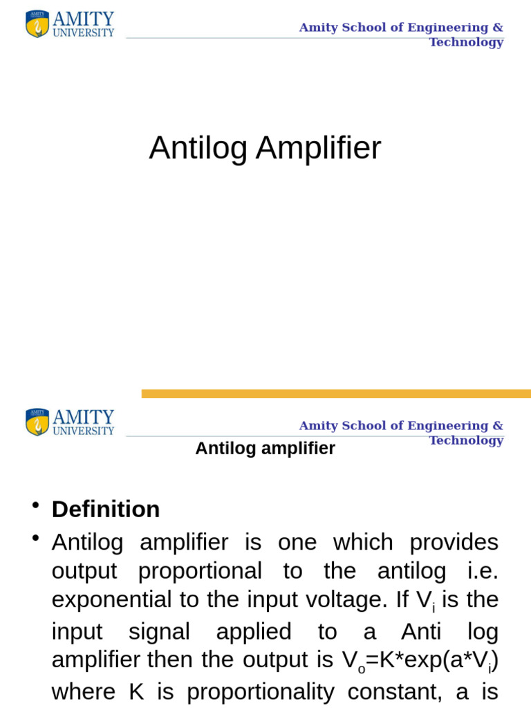 Antilog Amplifier1 | PDF