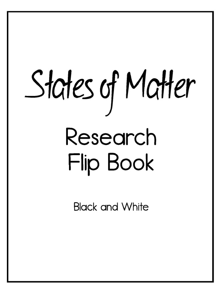 States of Matter Flip Book A - Removed | PDF