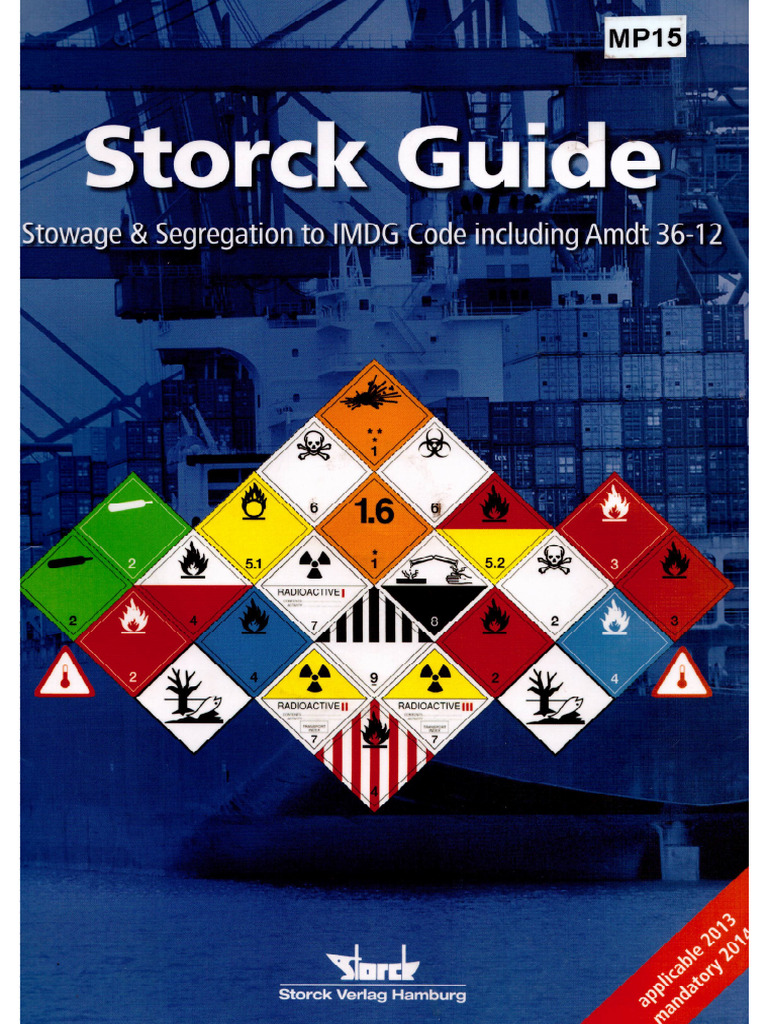 IMDG CODE Stowage & Segregation | PDF