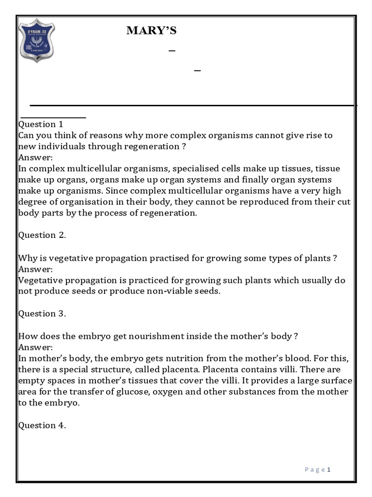 ClassX,Studymat,Ch Reproduction(2) (1) | PDF | Flowers | Reproduction