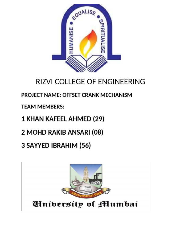 Rizvi College of Engineering 123 | PDF | Mechanics | Machines