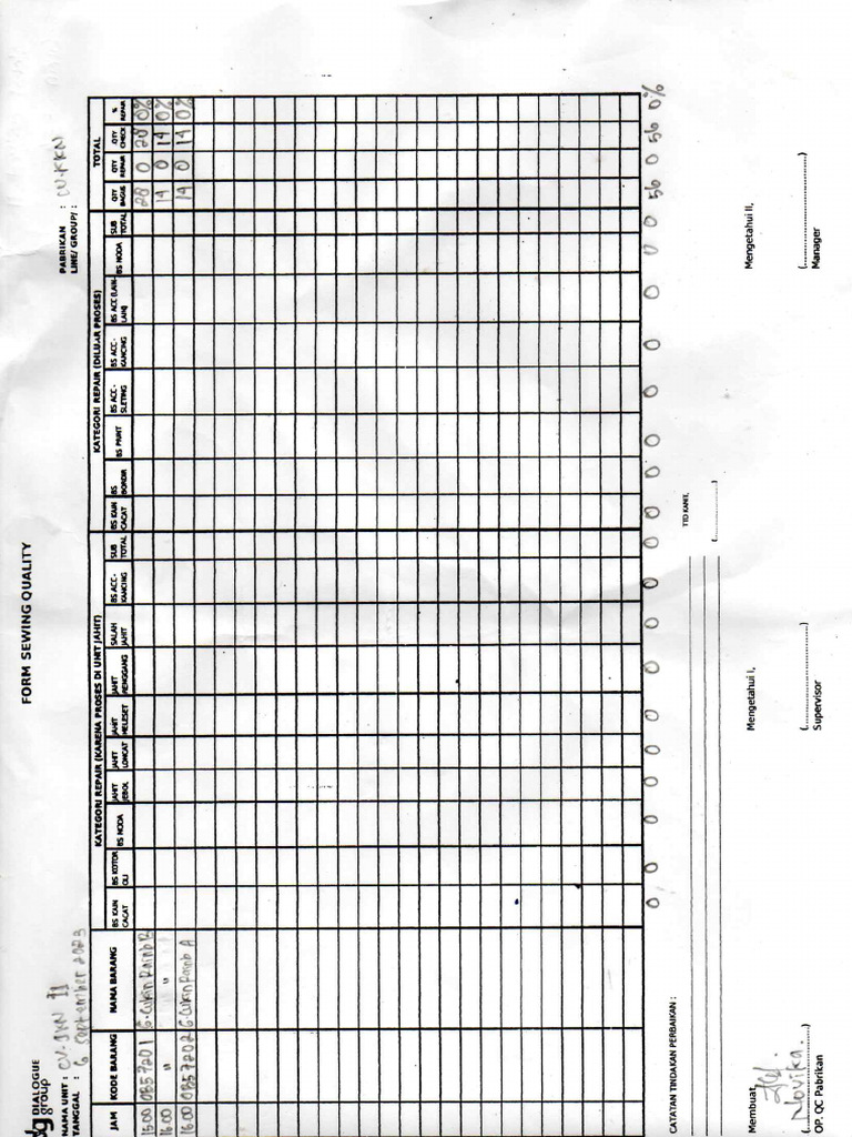 Hasil QC 1 | PDF