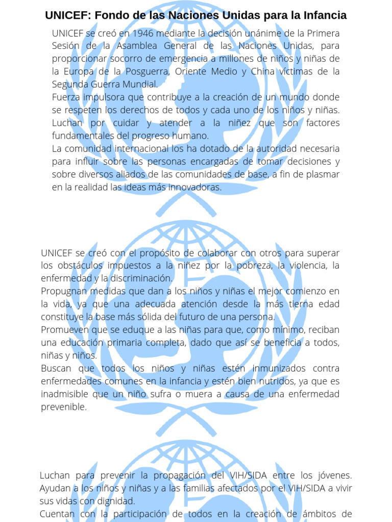 Unicef | PDF | Unicef
