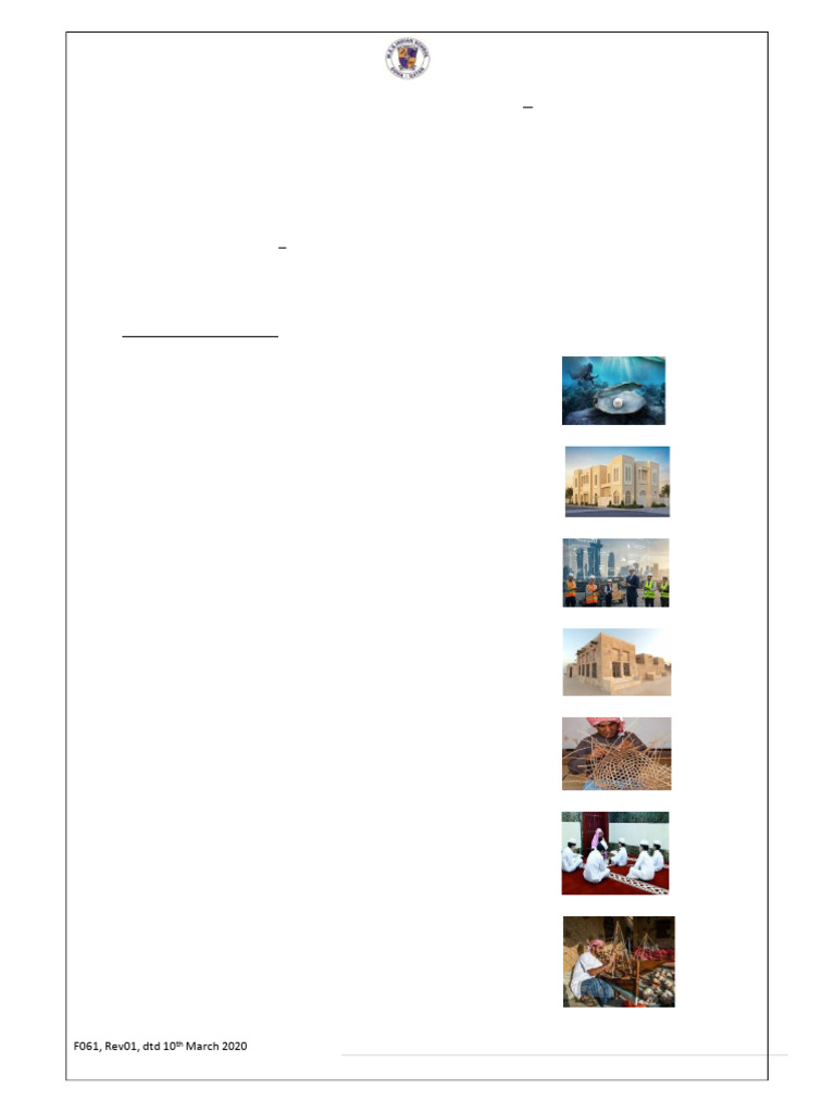 Qatar History Revision Worksheet II | PDF | Qatar | Doha