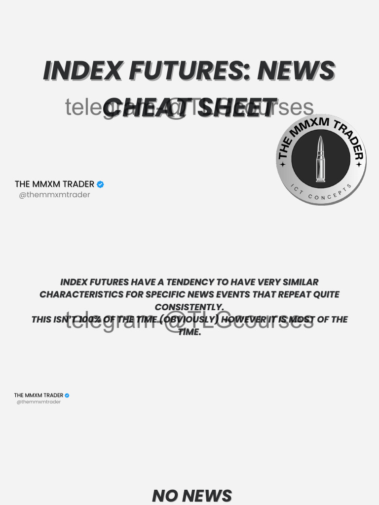 Index Futures News Cheat Sheet - Watermark | PDF | Financial Markets ...