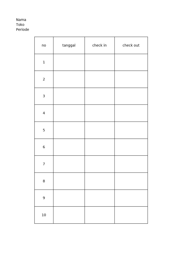 Absensi SPG Form | PDF
