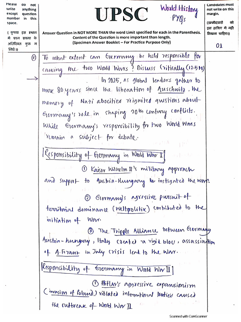 World Hist Mains PYQ | PDF